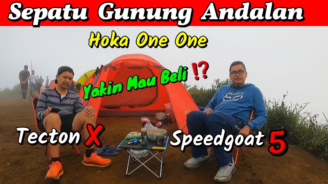 Sharing Sepatu Gunung Hoka One One Speedgoat 5 dan Tecton X - YouTube