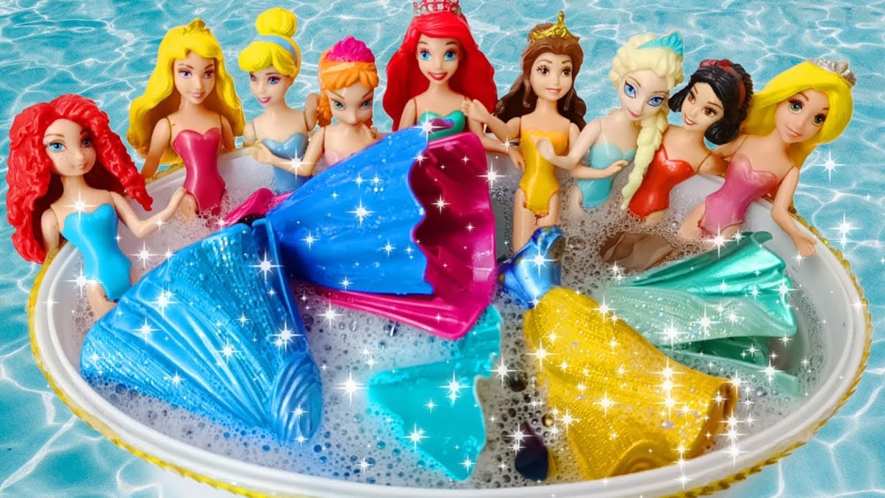 ASMR | Unboxing Mattel Disney Princess Spin & Reveal Surprise Dolls ...