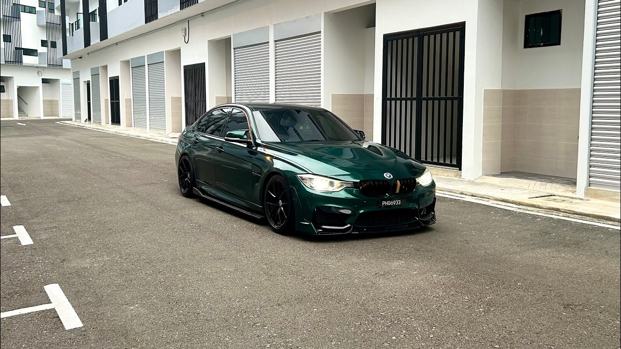 BMW F30 HUNTER GREEN - YouTube