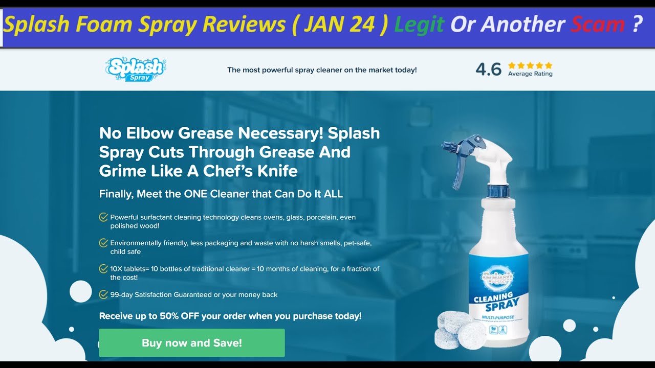 Splash Foam Spray Reviews ( JAN 24 ) Legit Or Another Scam ...