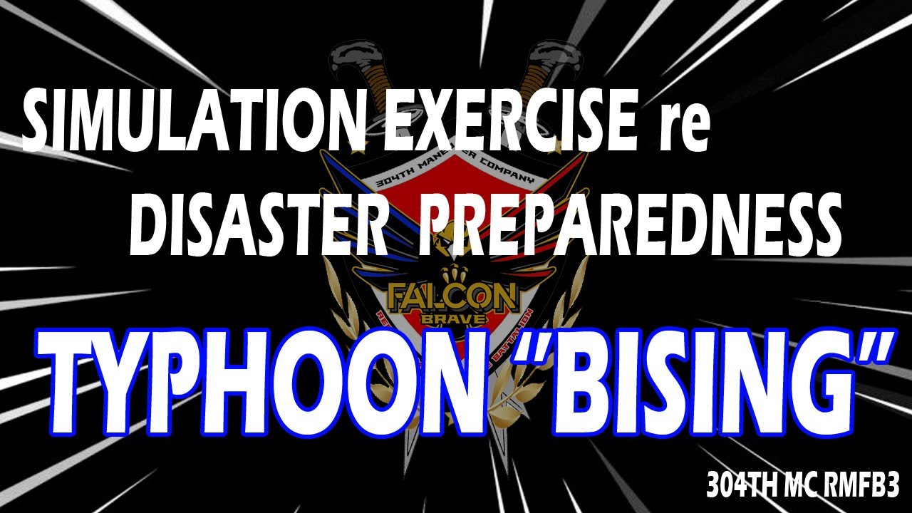 SIMULATION EXERCISE re DISASTER PREPAREDNESS (Typhoon "BISING") - YouTube