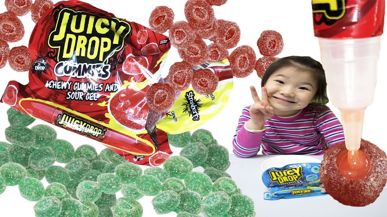 쥬시드롭 구미&사우어젤 냠냠 Juicy Drop Gummies - YouTube