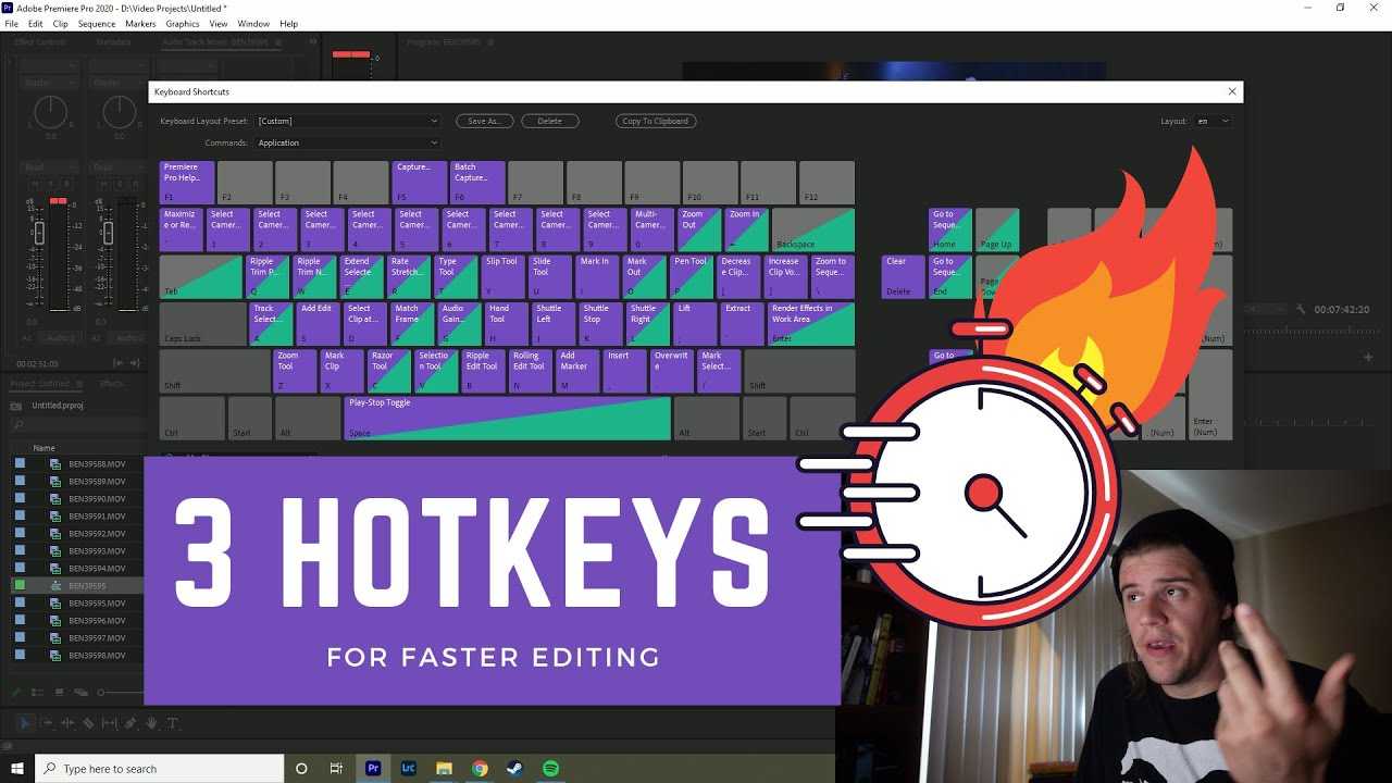 Speed up your editing in Adobe Premiere with these hot keys. - YouTube