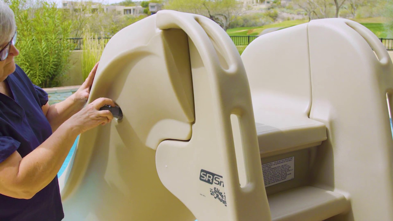 S.R. Smith SlideAway Removable Pool Slide Installation - Available at ...