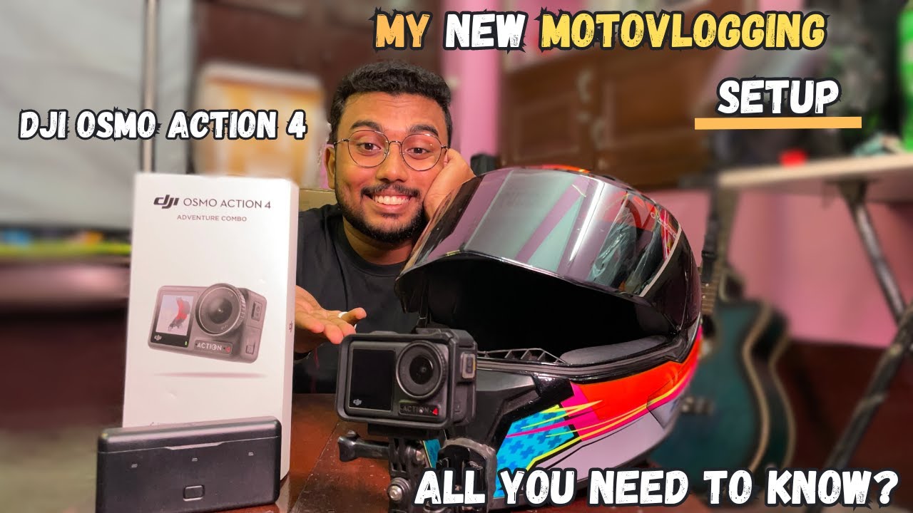 My New Moto Vlogging Setup | Dji osmo Action 4 | Best in low light ...