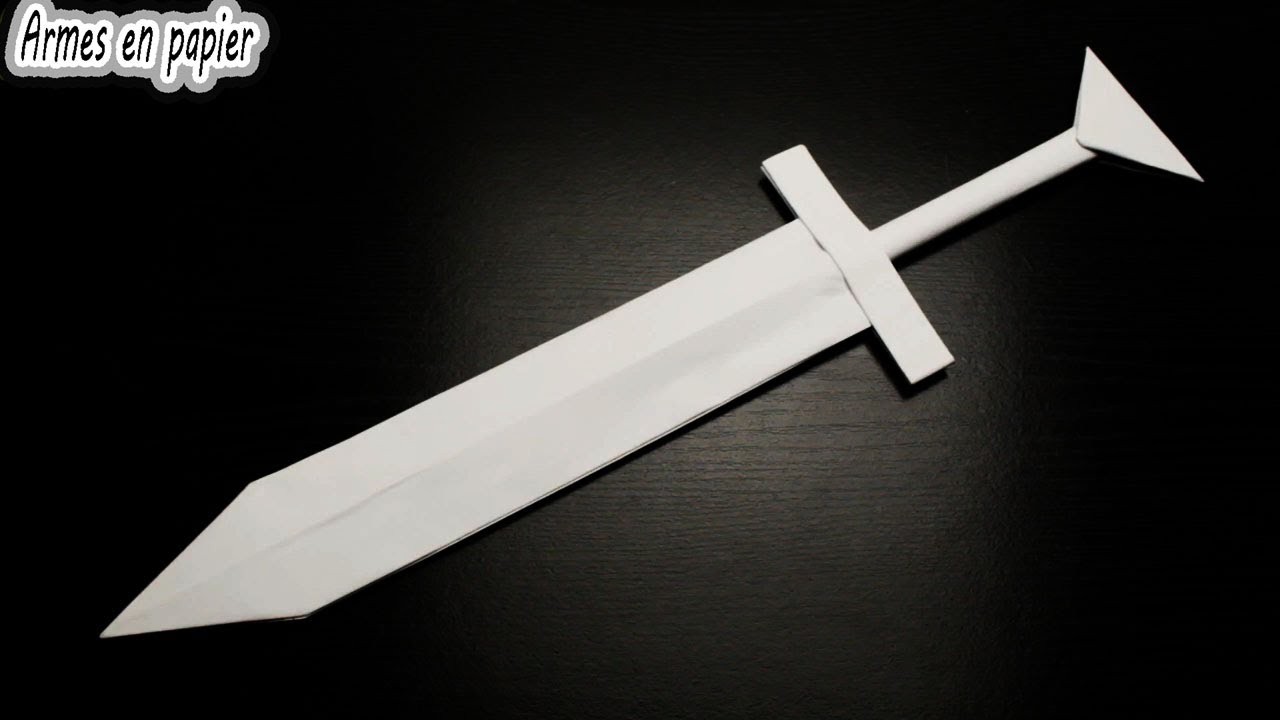 Comment faire une épée de papier - YouTube