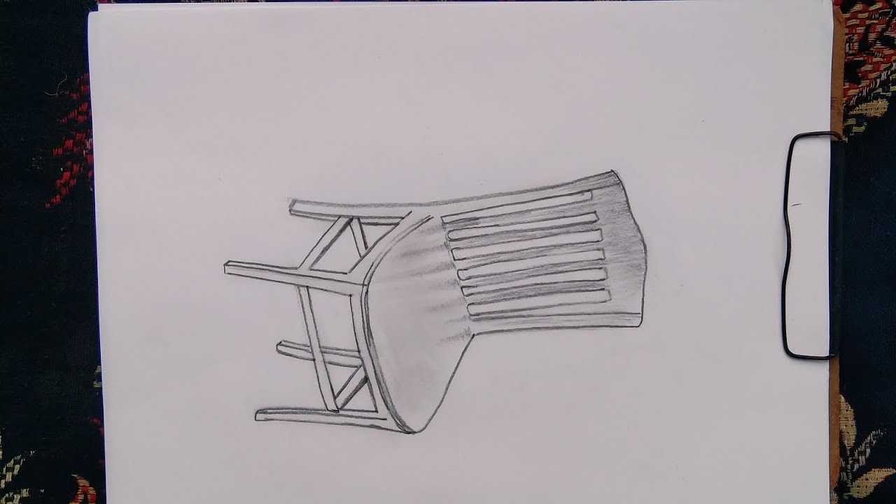 How to draw chair and shade it #art #drawing #shading - YouTube