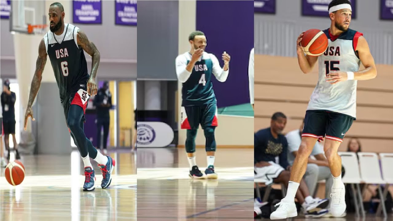 LEBRON, STEPH, KD & TEAM USA first highlights at ABU DHABI before ...