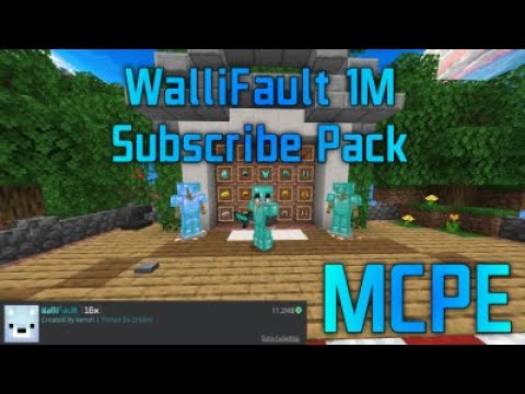 Minecraft WalliFault Pack For 1M Subscirbe Texture Pack For MCPE - YouTube