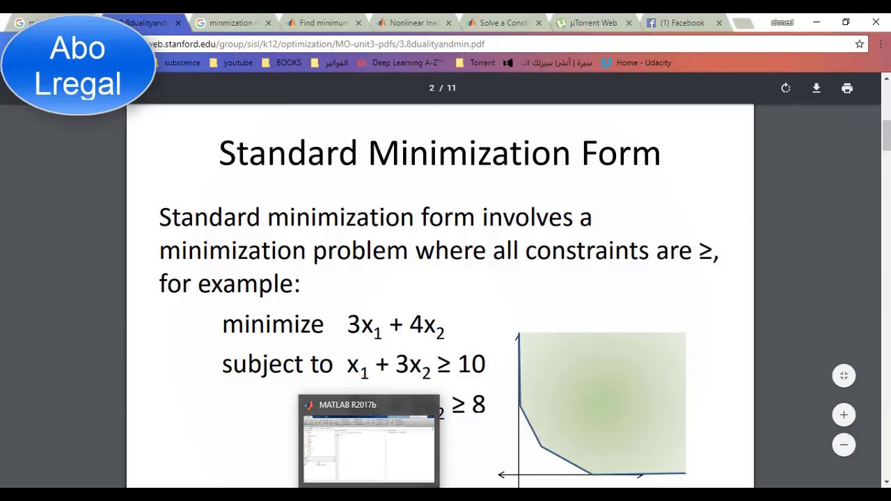 استخدام دالة fmincon للتحسين using fmincon for optimization - YouTube