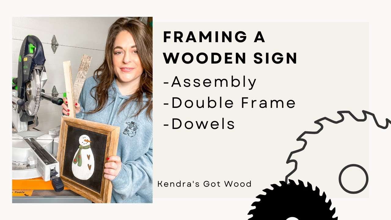 How to Frame a Wooden Sign - Assembly, Double Frame and Dowels - YouTube