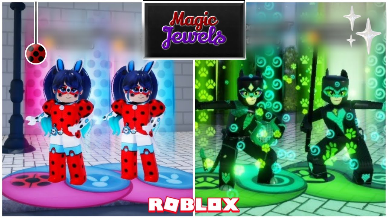 TRANSFORMAÇÕES COM DOIS MIRACULOUS EM *DUPLAS* (Magic Jewels) - Roblox ...