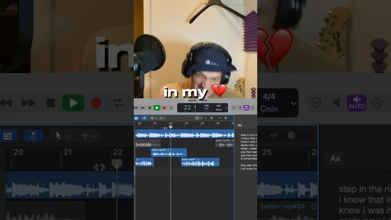 Making a rap song in 45 secs 😱 #rapper #music c - YouTube