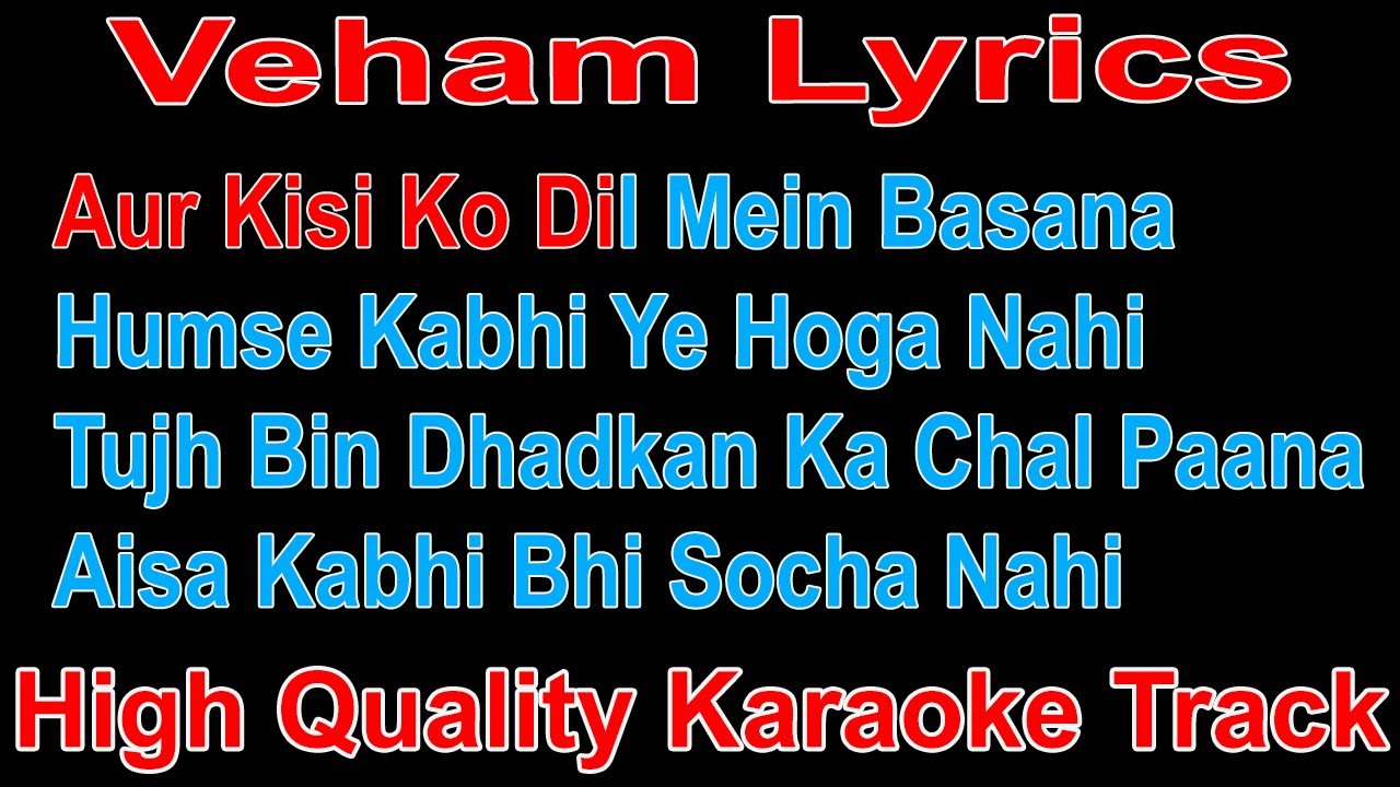 Veham Song Karaoke With Lyrics | Armaan Malik Song Karaoke | Karaoke ...