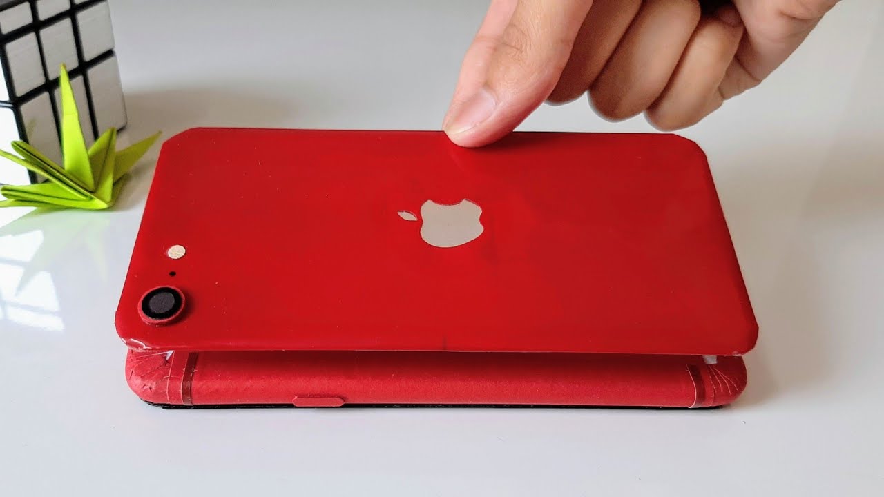How to make iPhone SE 2020 from cardboard - YouTube