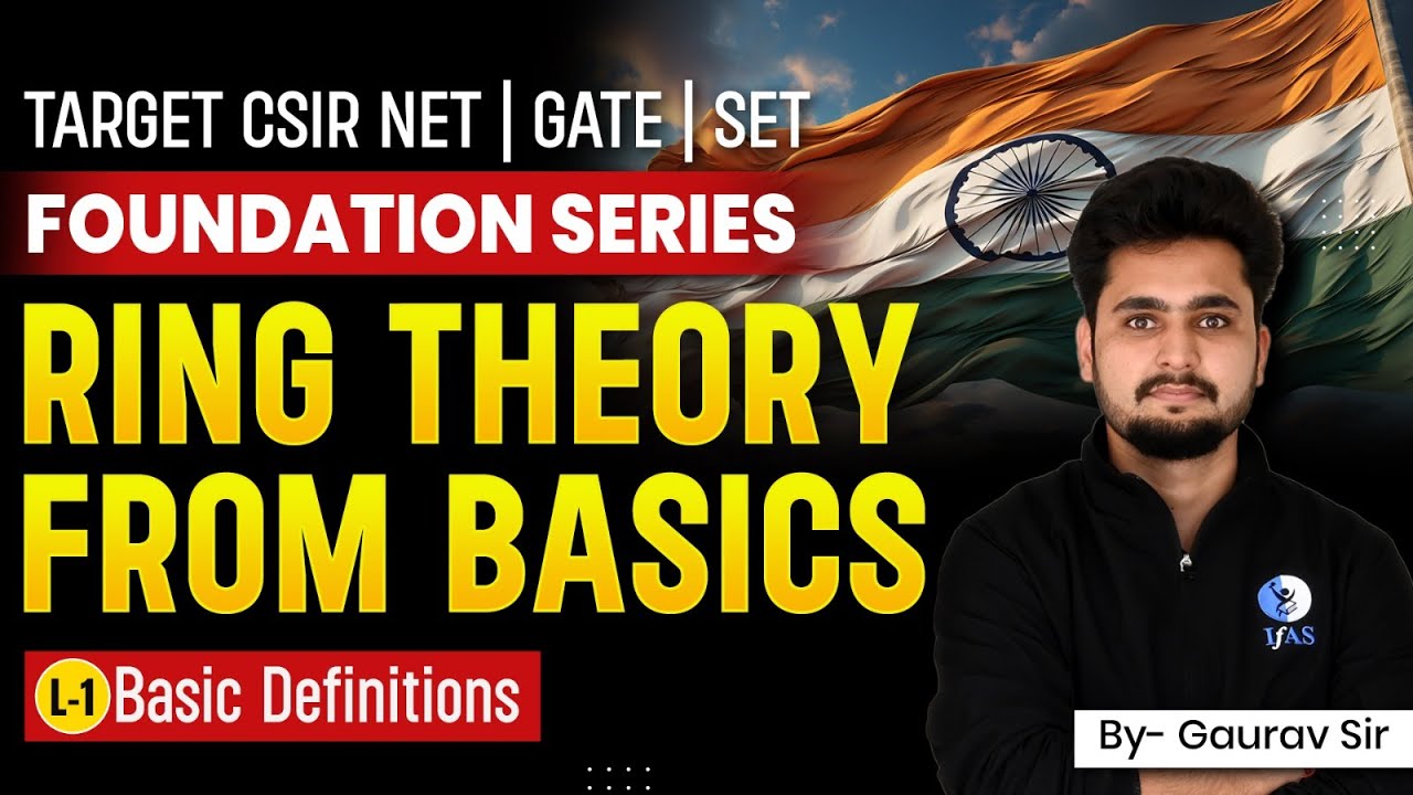 Basic Definitions | Ring Theory From Basics | Foundation Series | CSIR ...