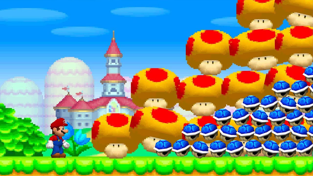 Can Mario Collect 999 Mega Mushrooms & Blue Shells in New Super Mario ...