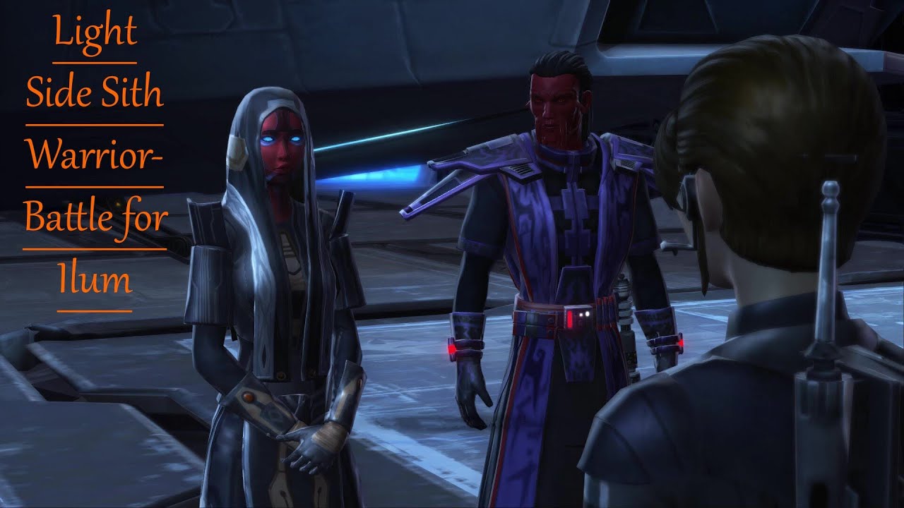 SWTOR: LIGHT Female Sith Warrior- Battle for Ilum - YouTube