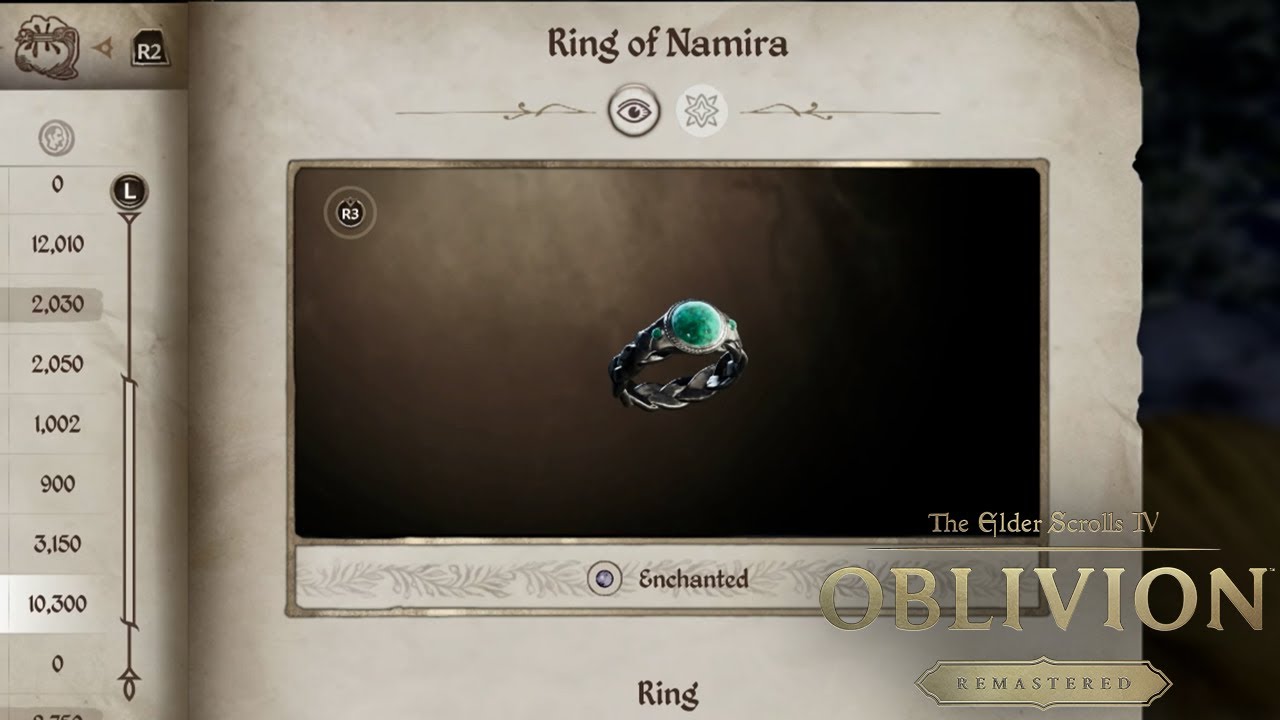 How to get the Ring of Namira Daedric Artifact | Oblivion Remastered ...