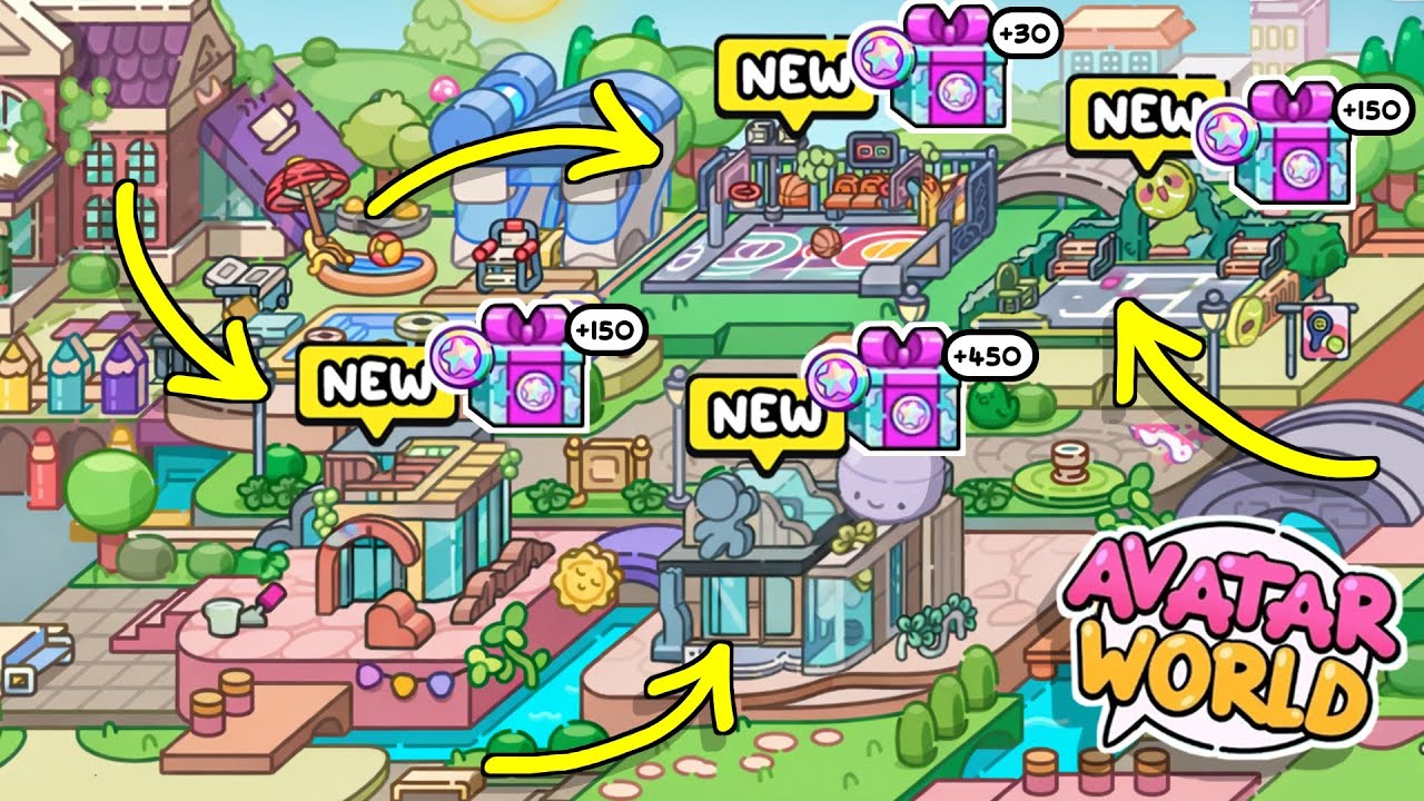 UNLOCK ALL NEW LOCATIONS IN AVATAR WORLD NOW! // HAPPY GAME WORLD - YouTube