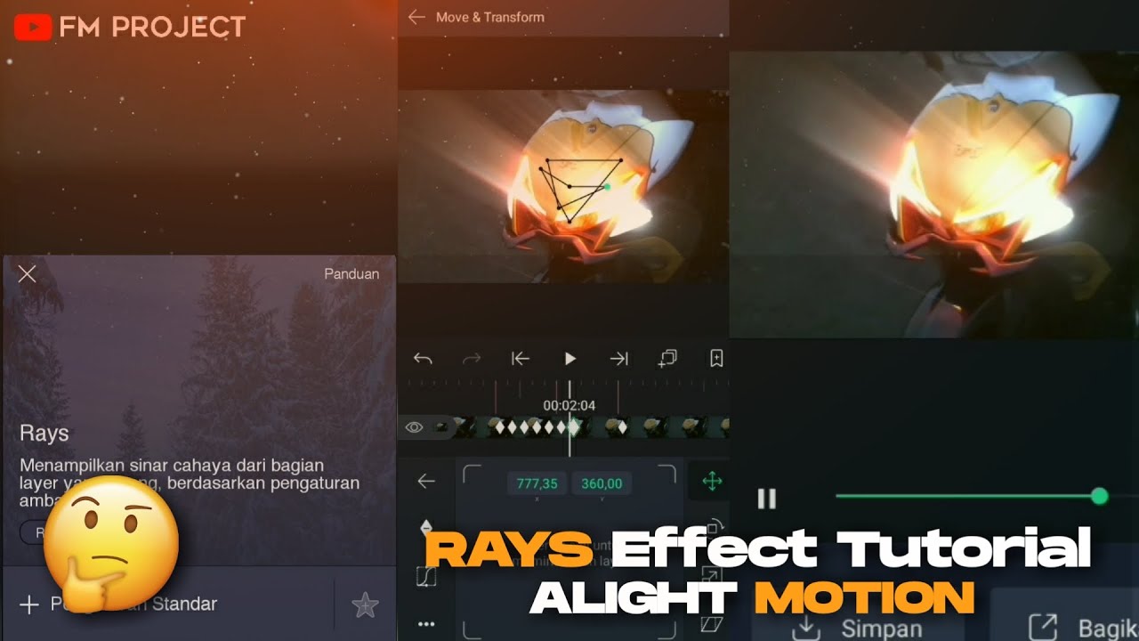 TUTORIAL EFEK SINAR CAHAYA || RAYS EFFECT ALIGHT MOTION - YouTube