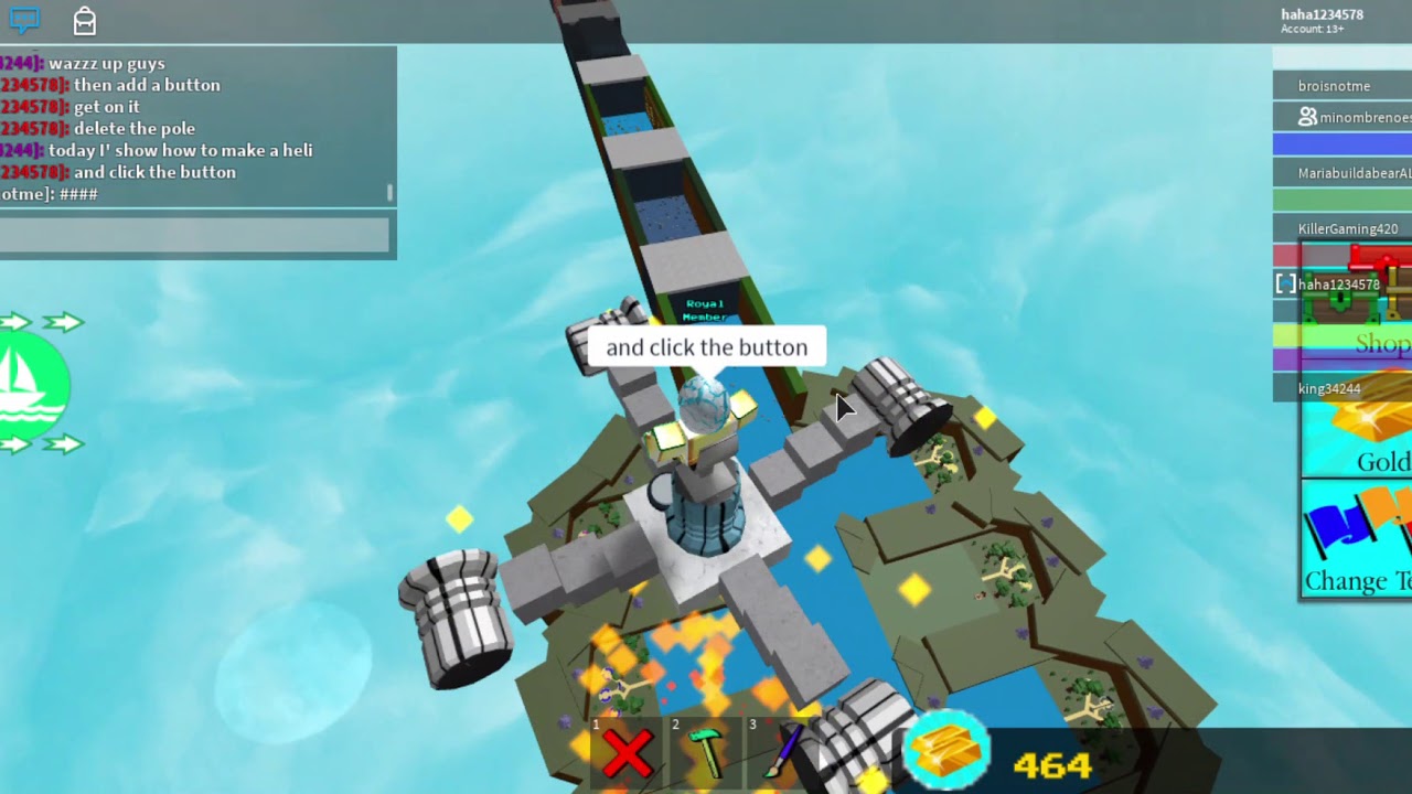how to make a helicopter on build a boat for treasure - YouTube