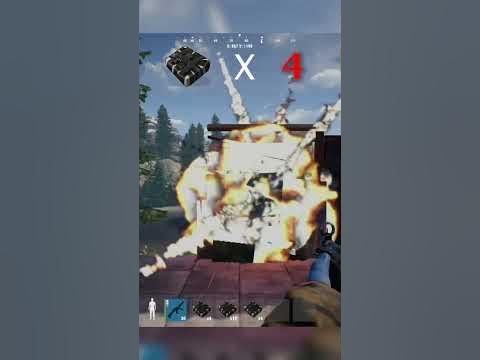 How many C4’s to destroy each wall in rust. #rustconsole #rustgame #playrust #rust # ...