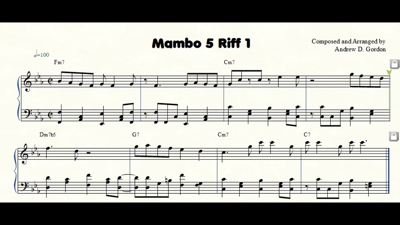 Mambo Riff for Piano/Keyboards - YouTube