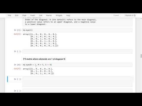 06 - Difference between identity() and eye() function | NumPy | np.identity() vs np.eye ...
