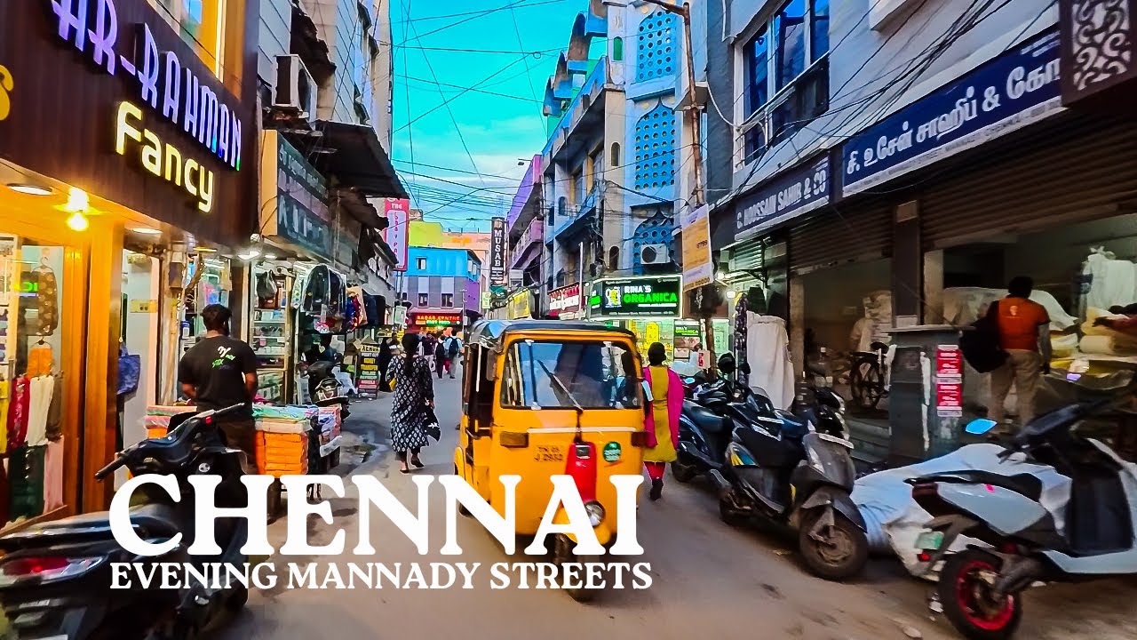 Chennai Mannady Street | Around Parry's Corner [4K] - YouTube