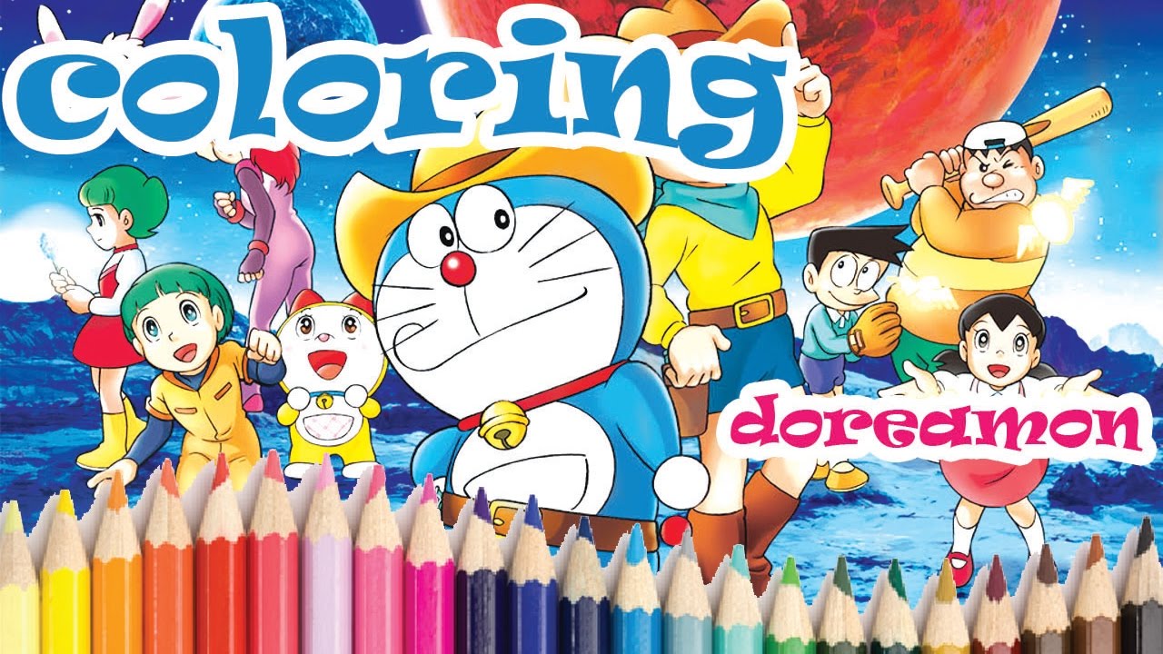 Doraemon color for children learning to color Doremon - great family ...
