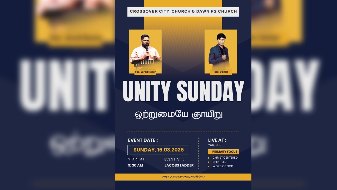 LIVE | "Unity Sunday Service" | DAWN FG Church & Crossover City Church ...
