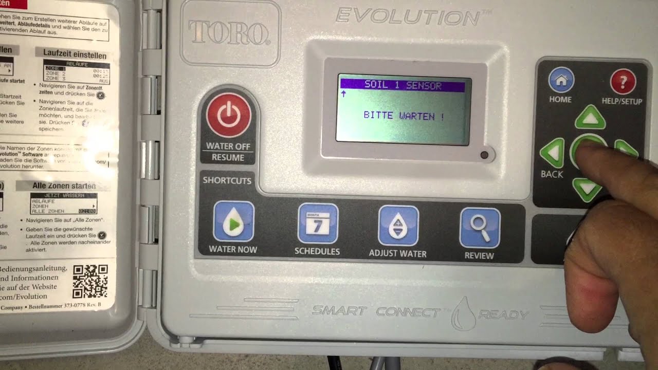 Bodensensor kalibrieren-Toro Evolution Controller. - YouTube