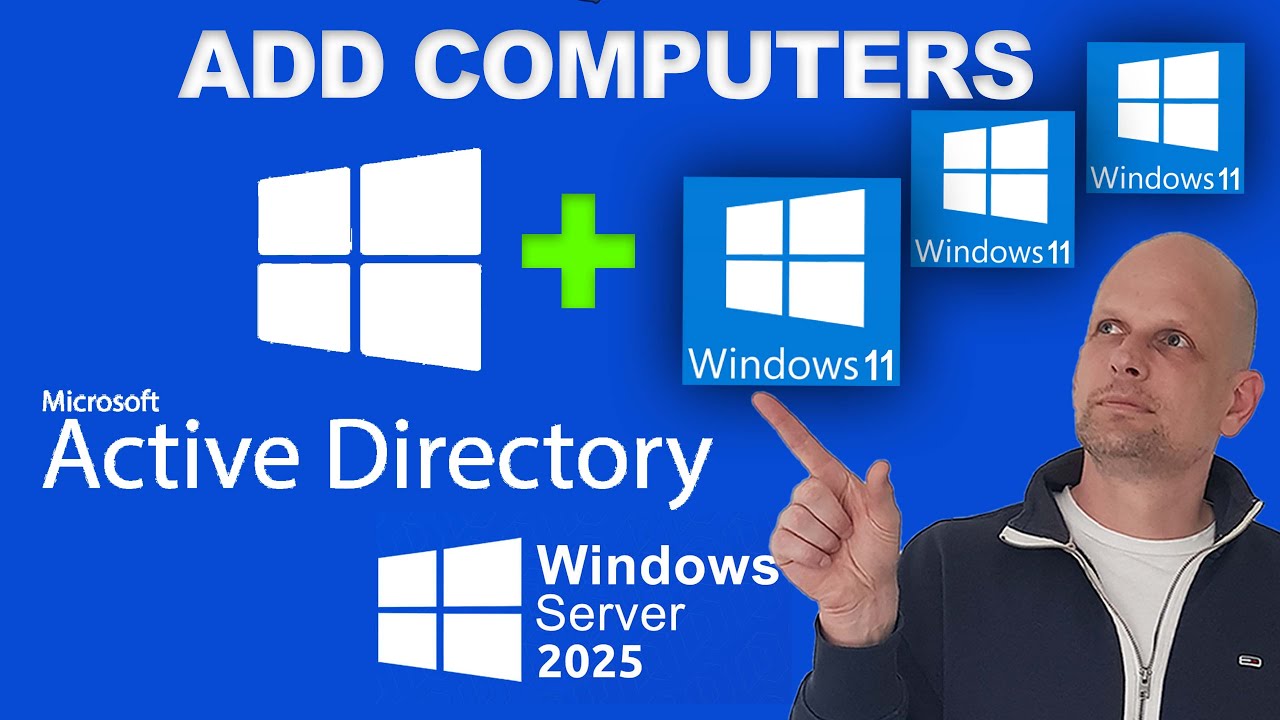 How To Add PC/Computer In Active Directory On Windows Server - YouTube