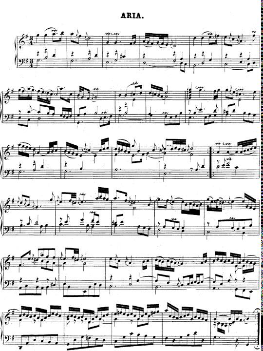 J.S.Bach. Variaciones Goldberg. Aria. Partitura e Interpretación ...