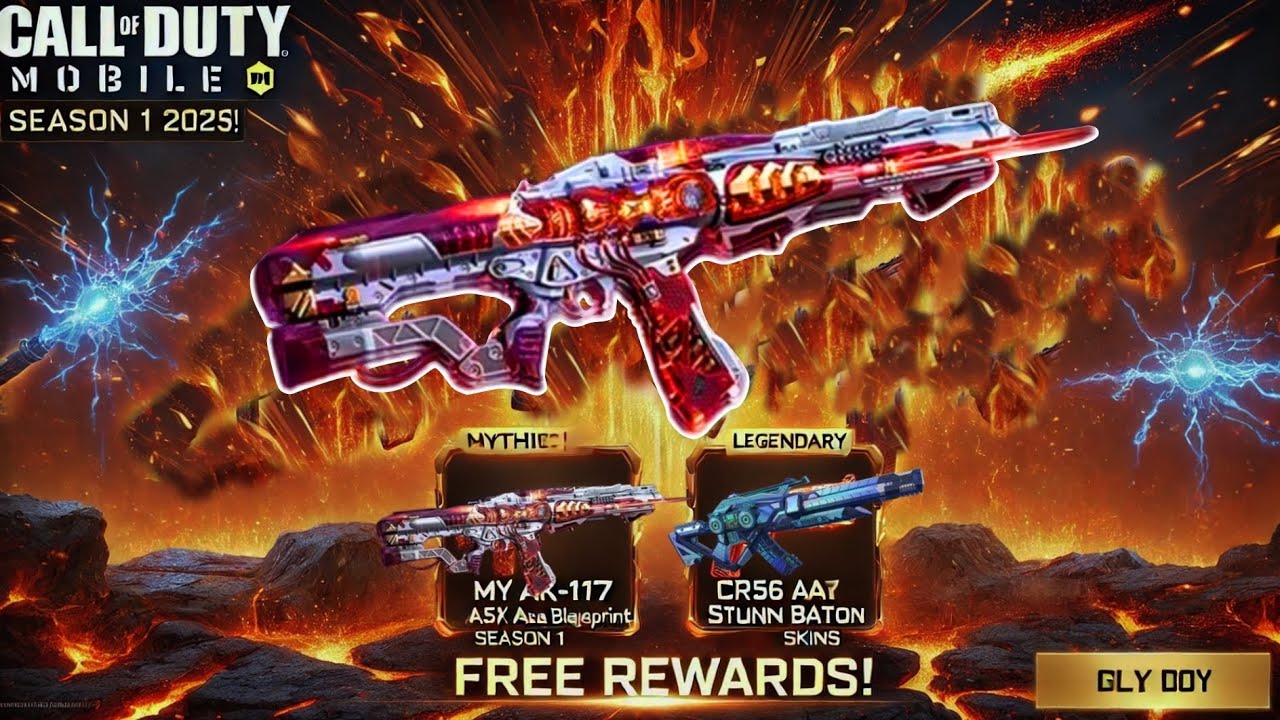 How to unlock FREE Mythic AK-117 Lava Blueprint & Legendary Rewards in COD Mobile Season 1 2025 ...