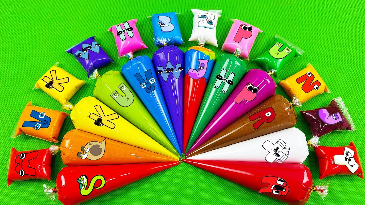 Rainbow Slime: Looking Alphabet Lore A - Z Slime with Piping Bags, Bags ...