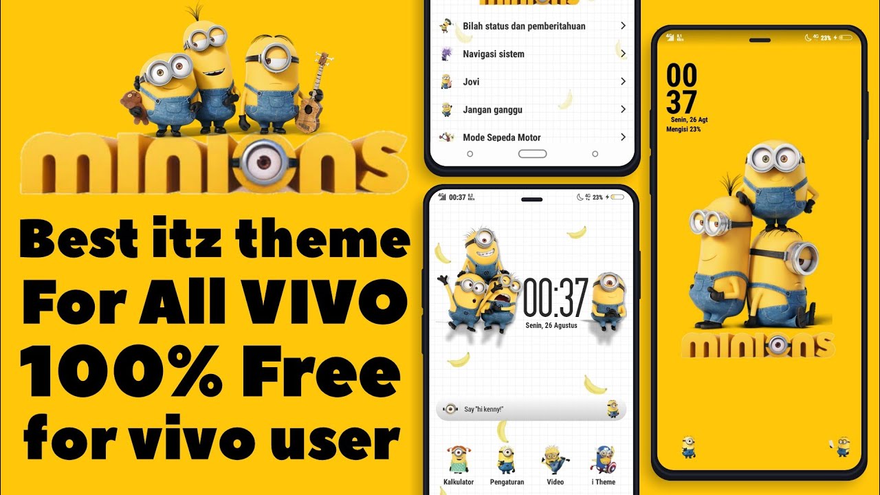 Tema VIVO Minions For All VIVO Series - YouTube