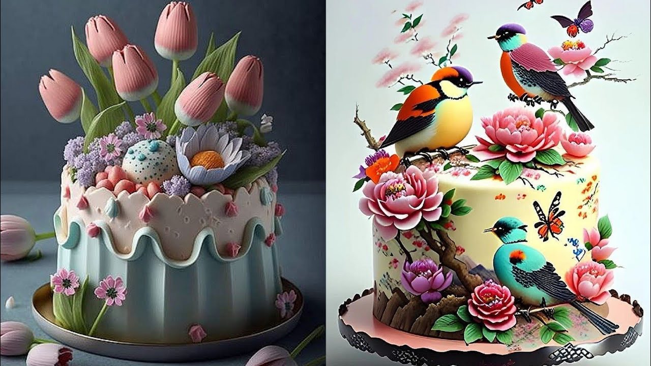 Most Beautiful Flower Decoration Cak Birthday Cake yummy Yummy Cak ...