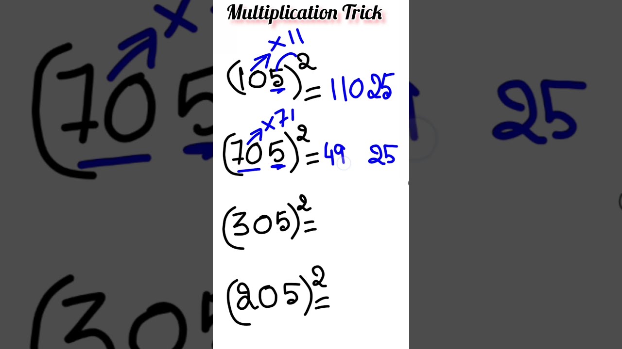 Multiplication Trick Number Ending In 5 YouTube Multiplication Trick Number Ending In 5 YouTube