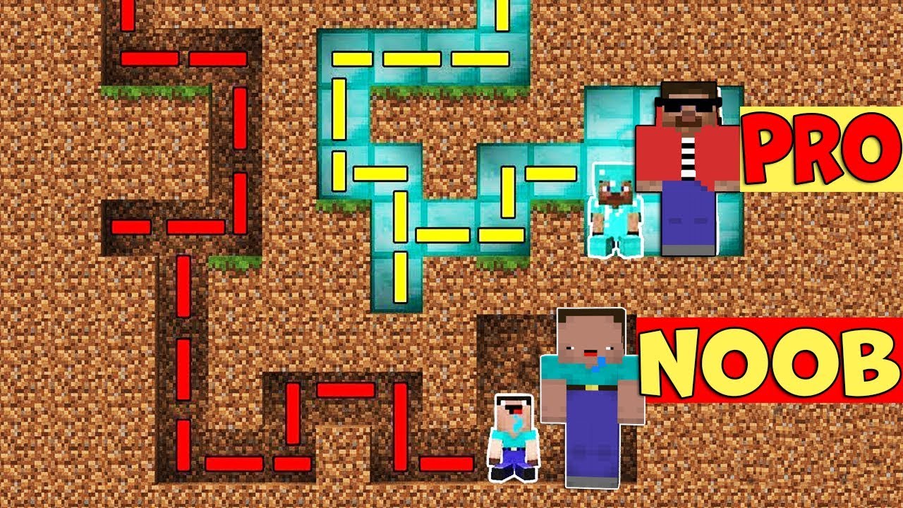 Minecraft - NOOB vs PRO: SECRET BASE in Minecraft (Animation) - YouTube