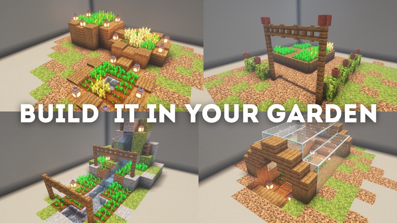 6 Simple Farmland Ideas | Minecraft | Tutorial - YouTube