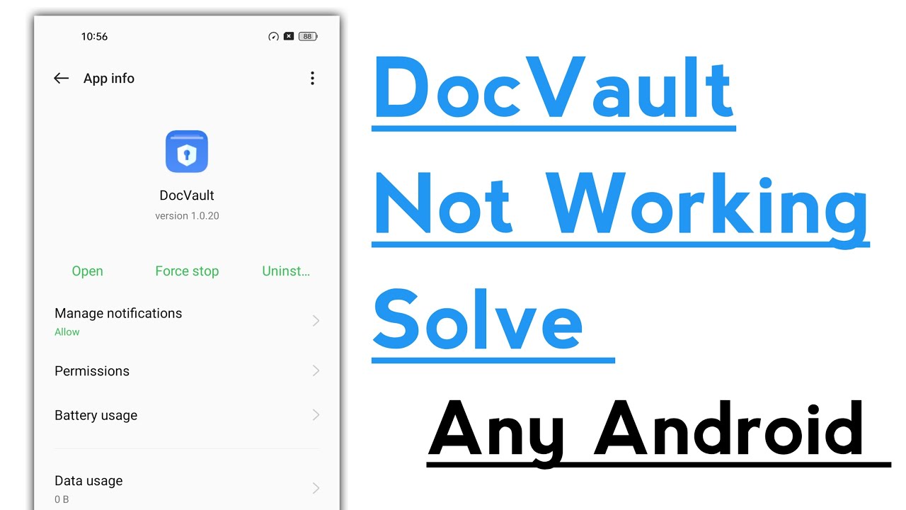 DocVault Not Working Problem Solve in Any Android Device - YouTube