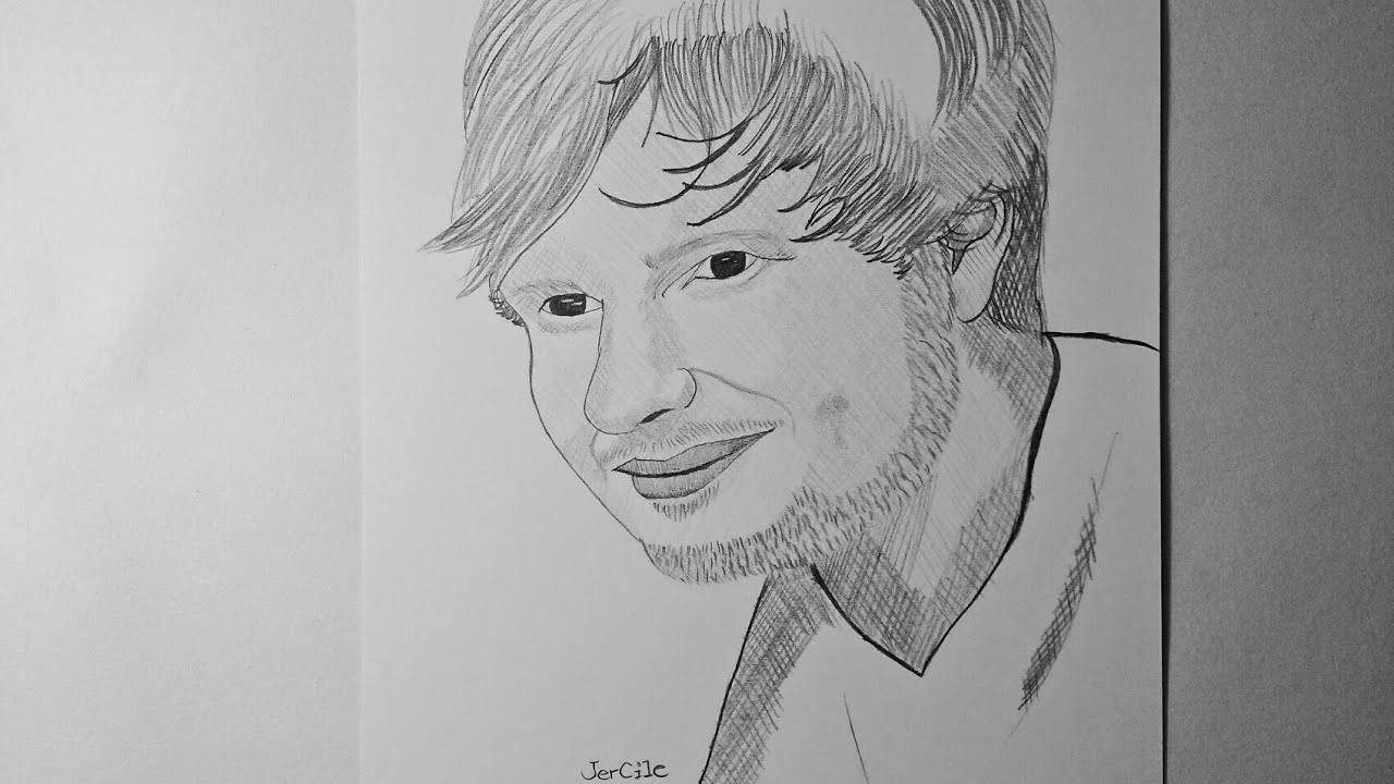 Drawing ED SHEERAN (Request) / How to draw Ed Sheeran - YouTube