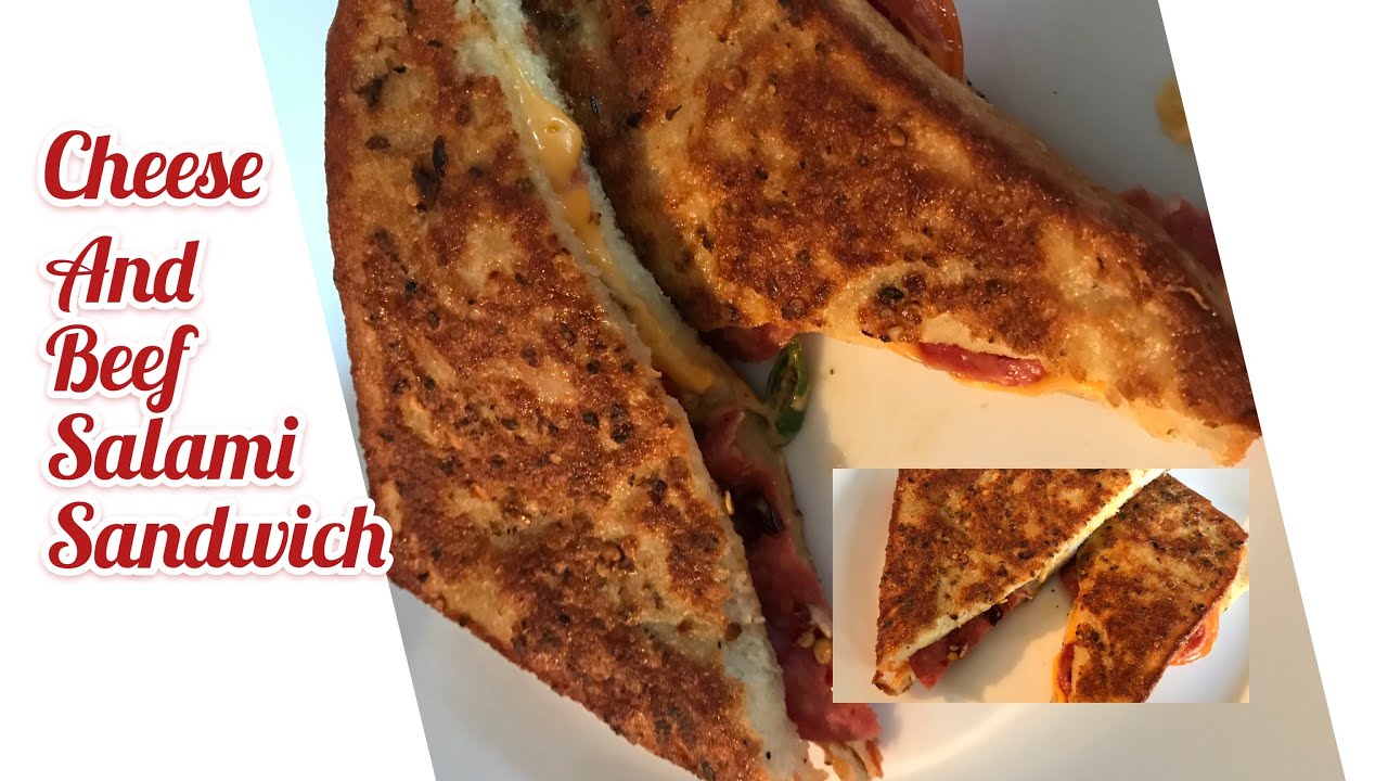 Cheese and beef salami sandwich recipe || - YouTube