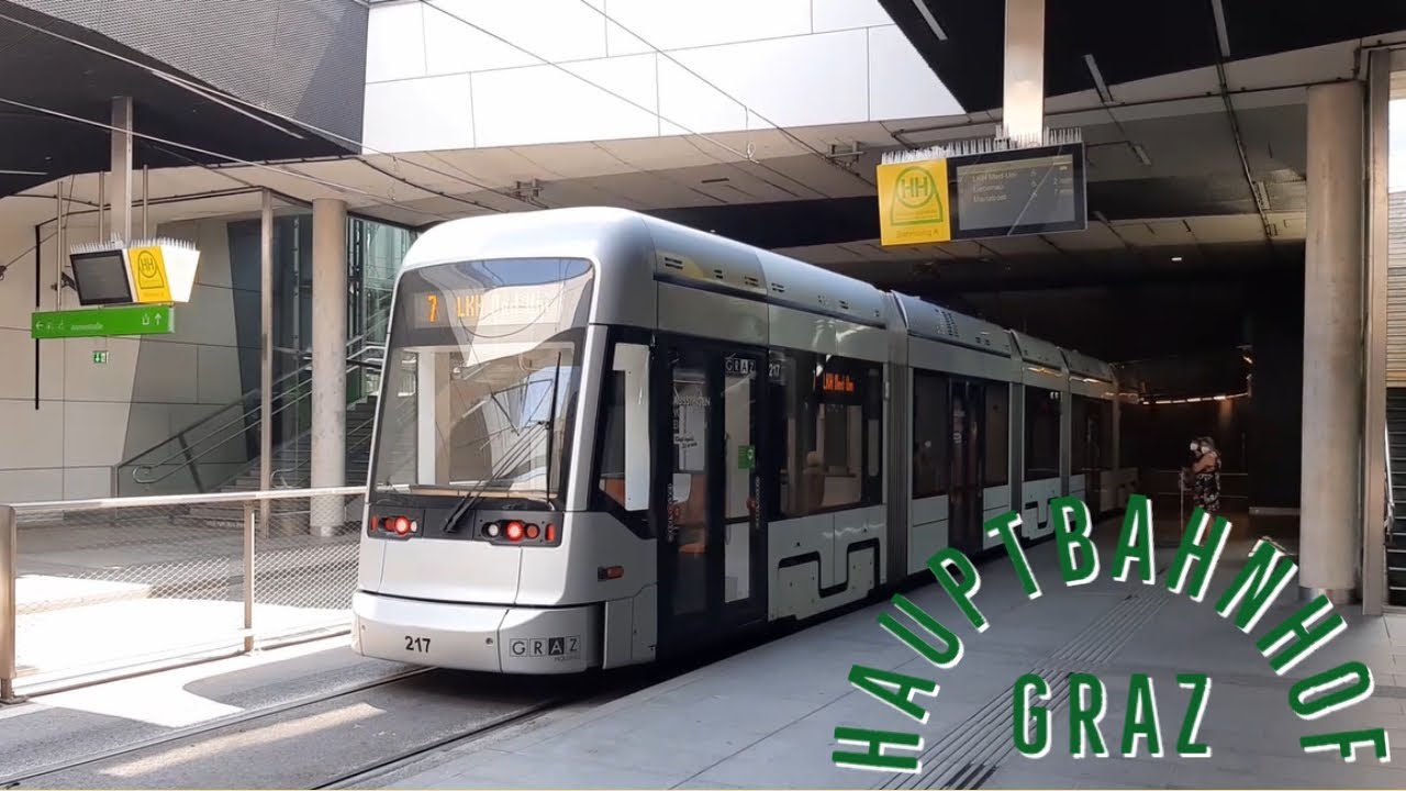 Graz Trams Straßenbahnen | Hauptbahnhof - YouTube