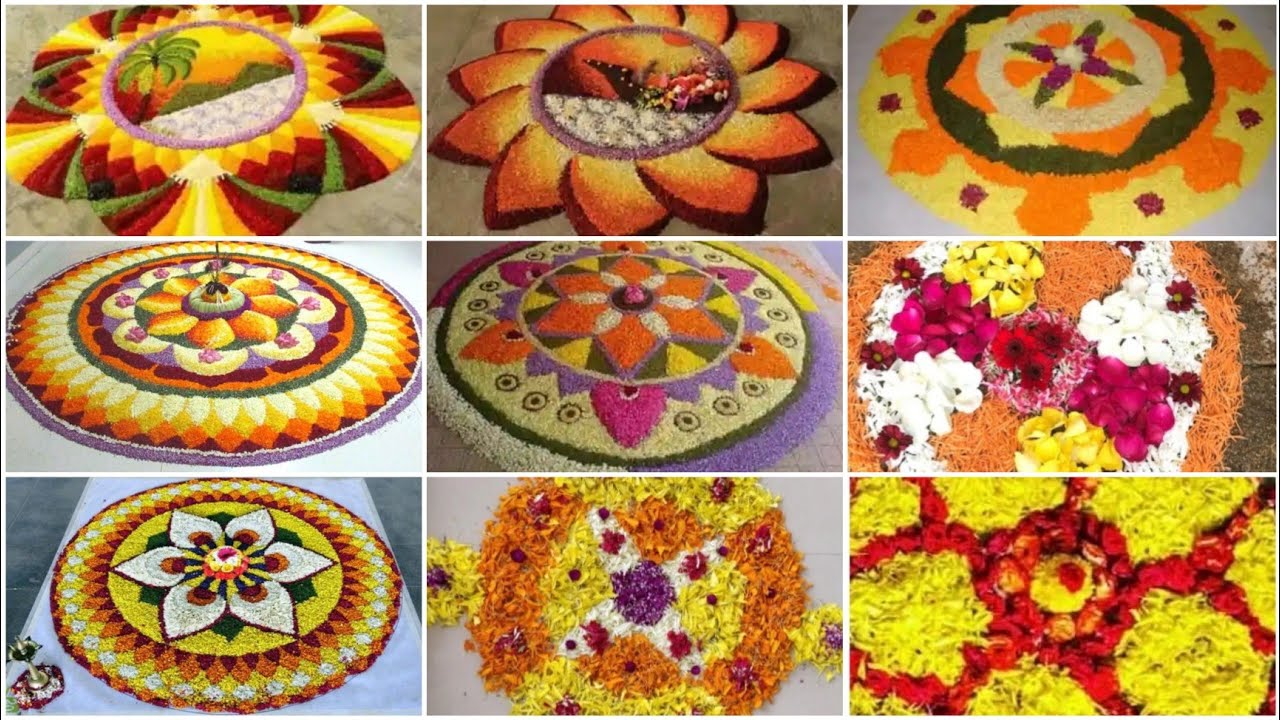 Latest onam pookalam designs 2021 | onam pookalam | onam pookalam ...