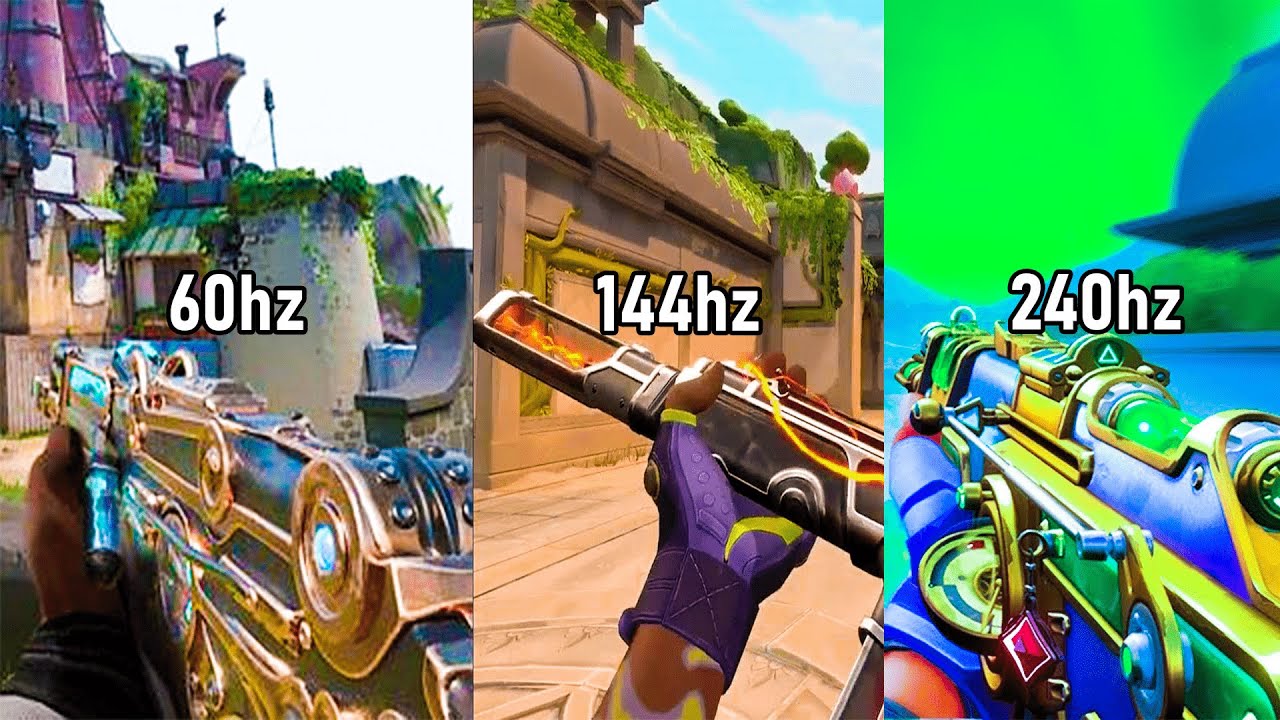 60hz vs 144hz vs 240hz - YouTube