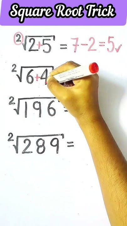 Square Root Trick 1 #shorts #youtubeshorts #shortvideo #maths #tricks #squareroot - YouTube