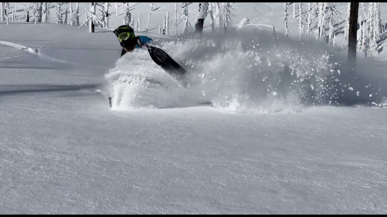 Snowmobiling DEEP POWDER in Montana!! - YouTube